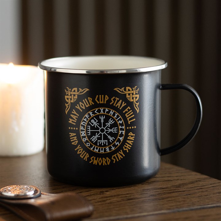Mug - Viking Compass (Enamel) – Wild Poppy Wellbeing Emporium
